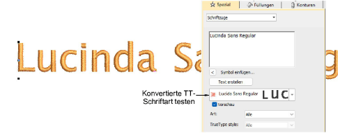 Ganze TrueType-Schriftart konvertieren
