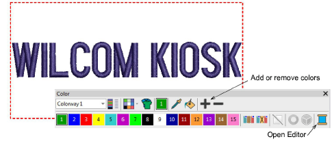 Set up thread colors