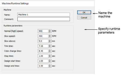 Machine runtime setup