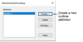 Machine runtime setup
