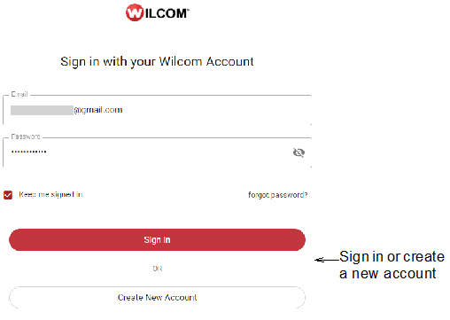 Wilcom User Account