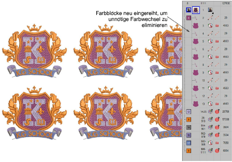 Erstellen von Stickmuster-Anordnungen