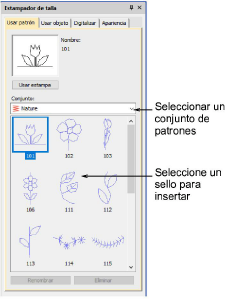 Sello para tallado > usar patrón