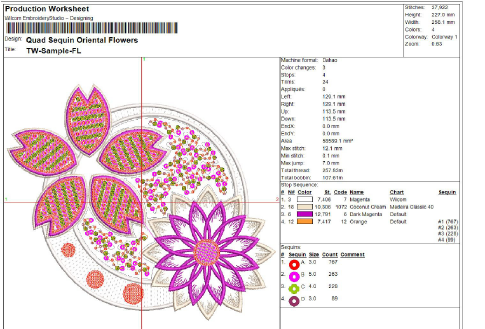 シークインデザインを出力する